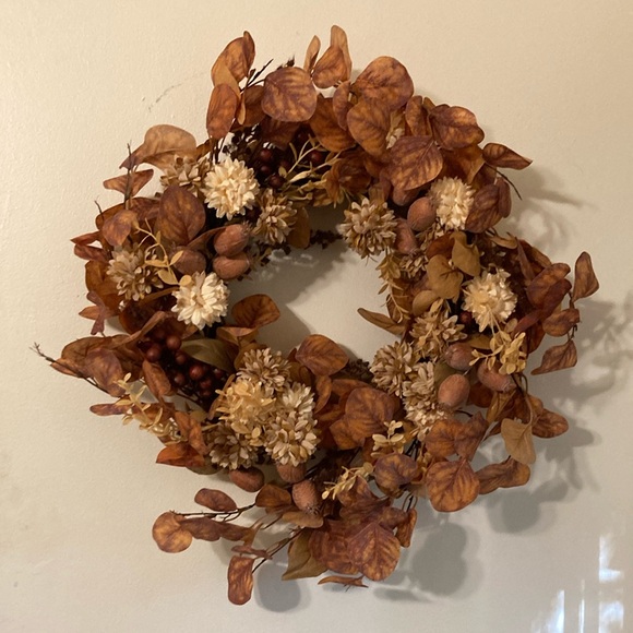 Wall Decor | Autumn Harvest Wreath Brown And Cream | Poshmark